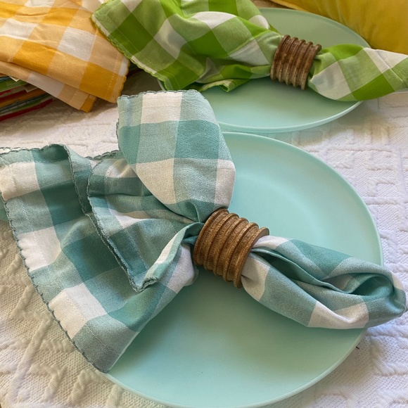 Dining | Pier 1 Easter Fringed Plaid Napkin Decor Set Of 4 2 X 20 In ...